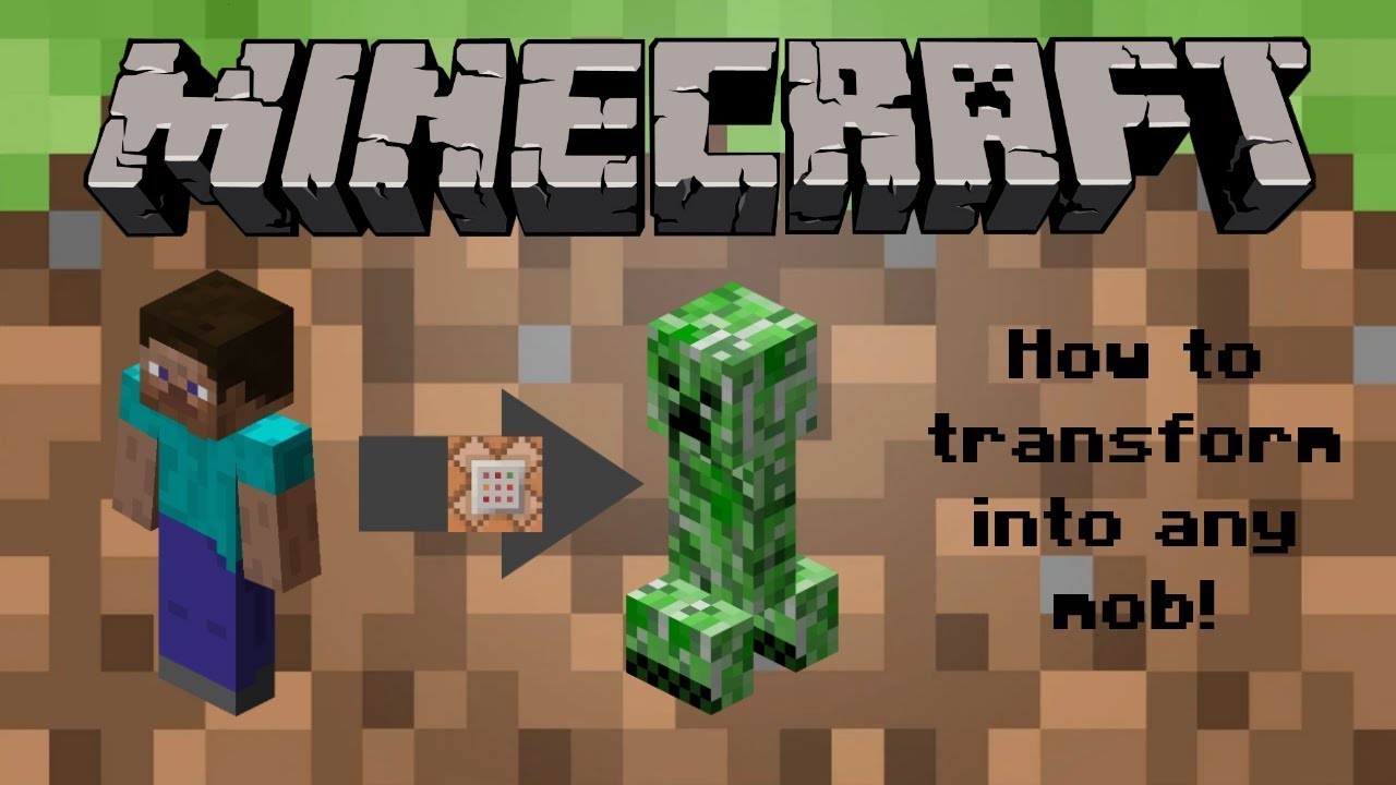 Morphing into Mobs without mods in minecraft - YouTube