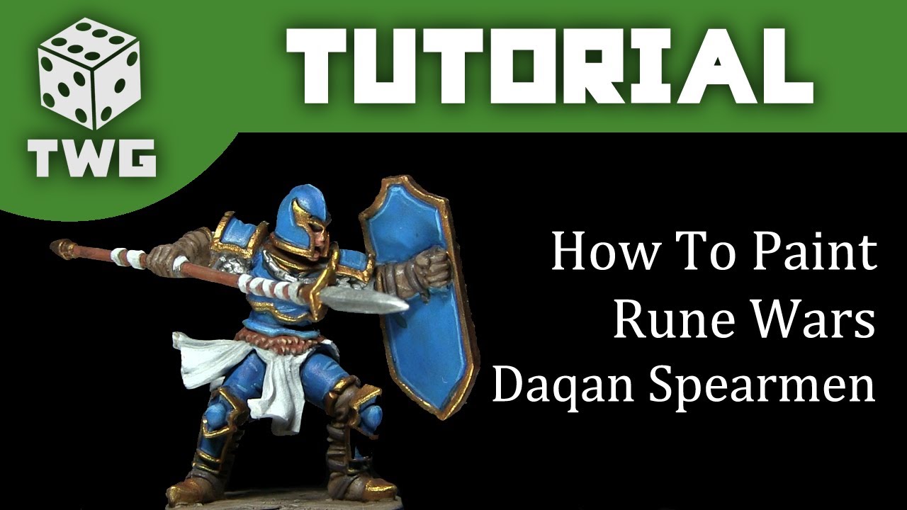 Rune Wars Tutorial: How To Paint Daqan Spearmen - YouTube