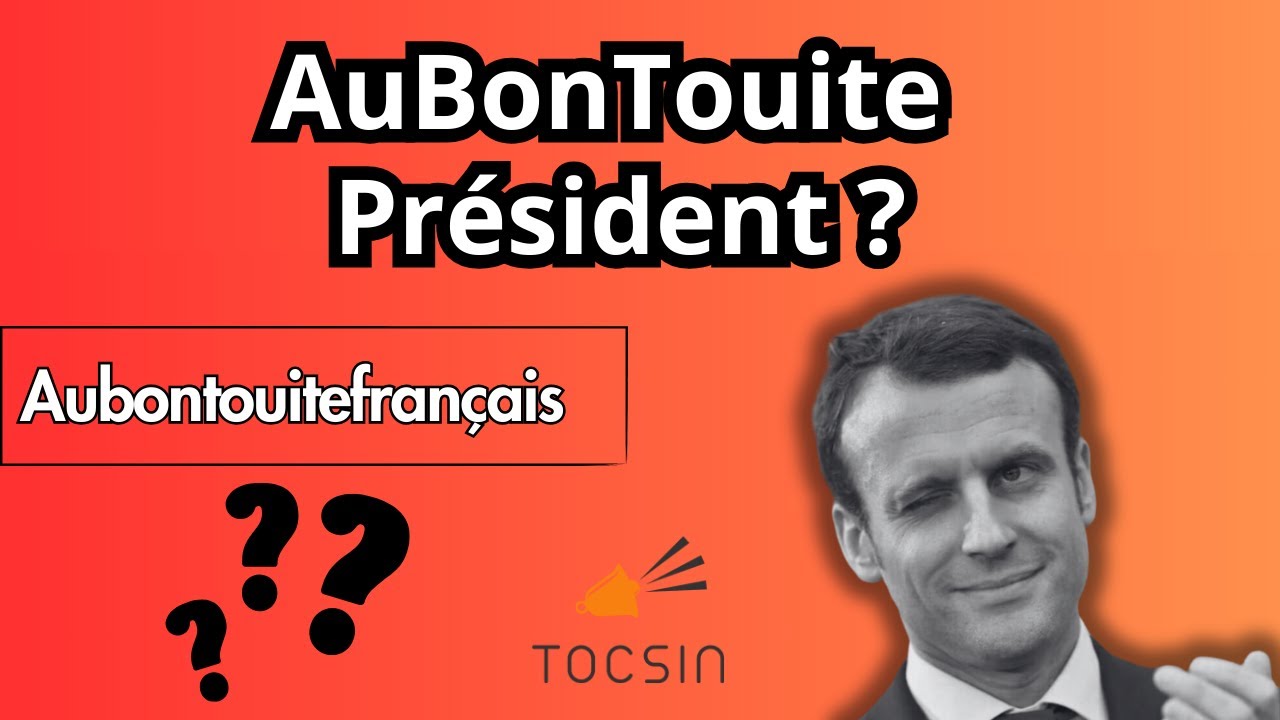 AuBonTouite Président ? Son programme explosif en exclu pour Tocsin ...