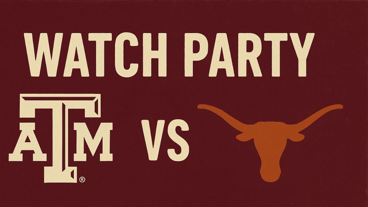 Texas A&M vs Texas LIVE Watch Party | Rivalry Showdown Returns! + Post ...
