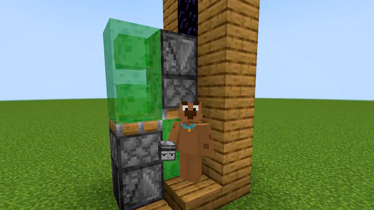 the easiest elevator in minecraft - YouTube