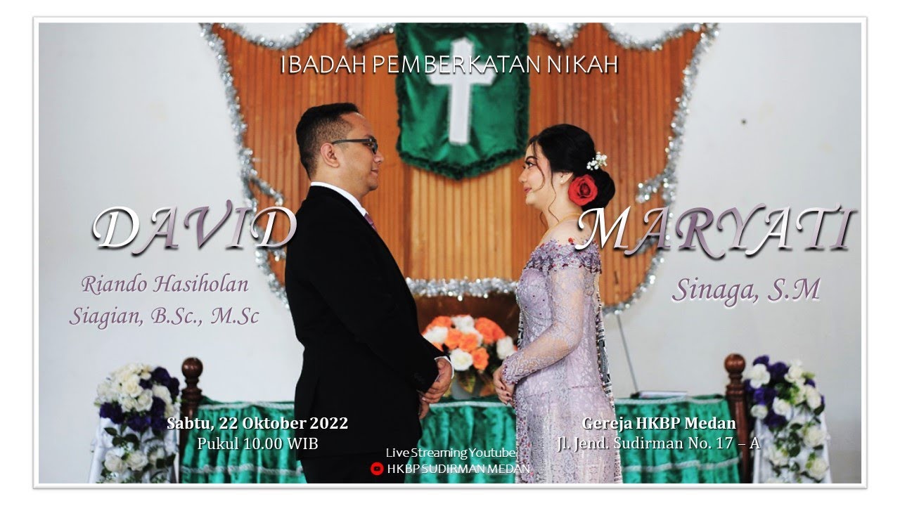 Live Pernikahan David Riando Hasiholan Siagian & Maryati Sinaga - YouTube
