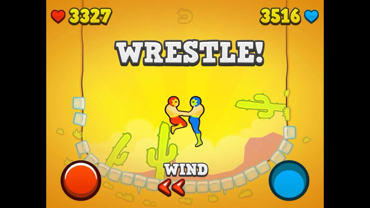 Wrestle Jump играем с другом - YouTube