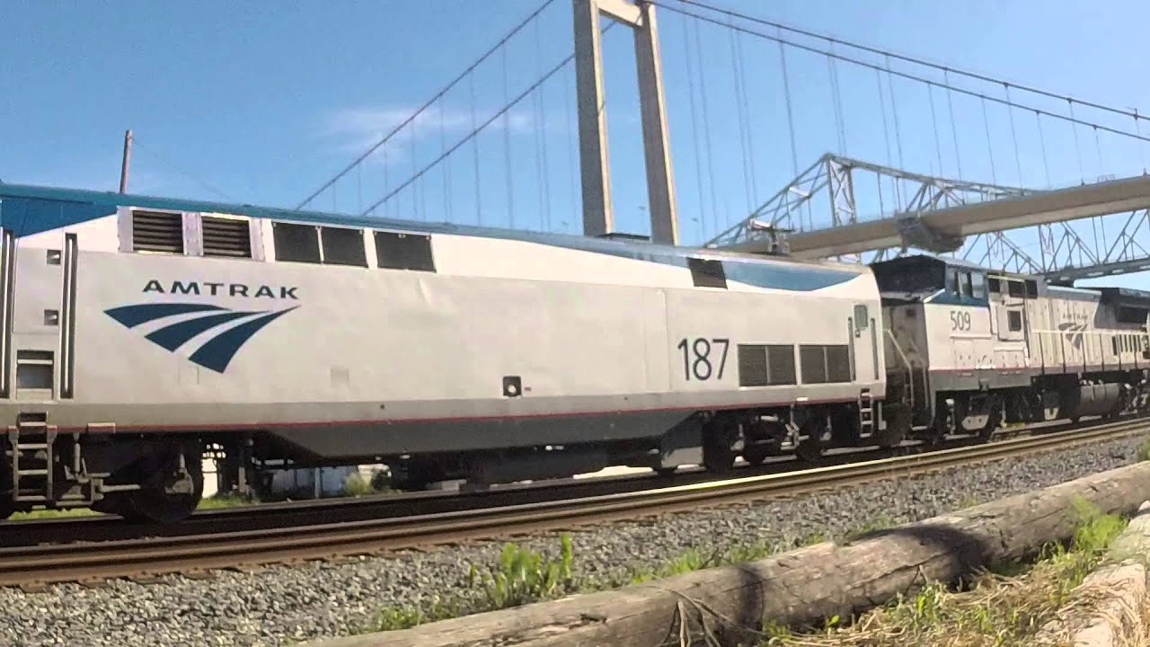 Amtrak Train 11 by Nantucket 3 hrs late 26mar16 - YouTube