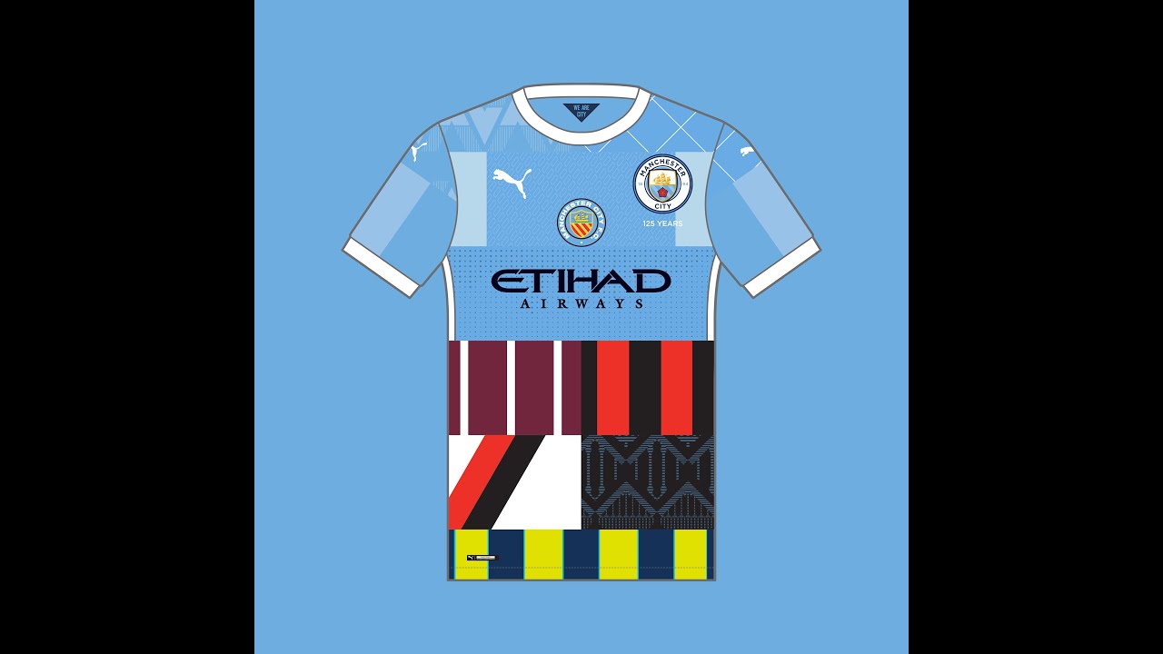 Manchester City Kit History, from 1884 to present - YouTube