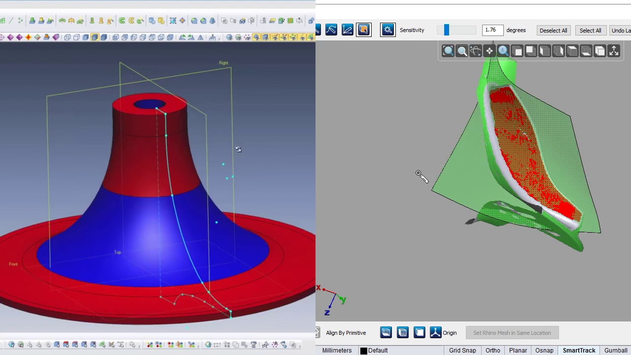 Mesh2Surface - Geomagic - Turbine - YouTube