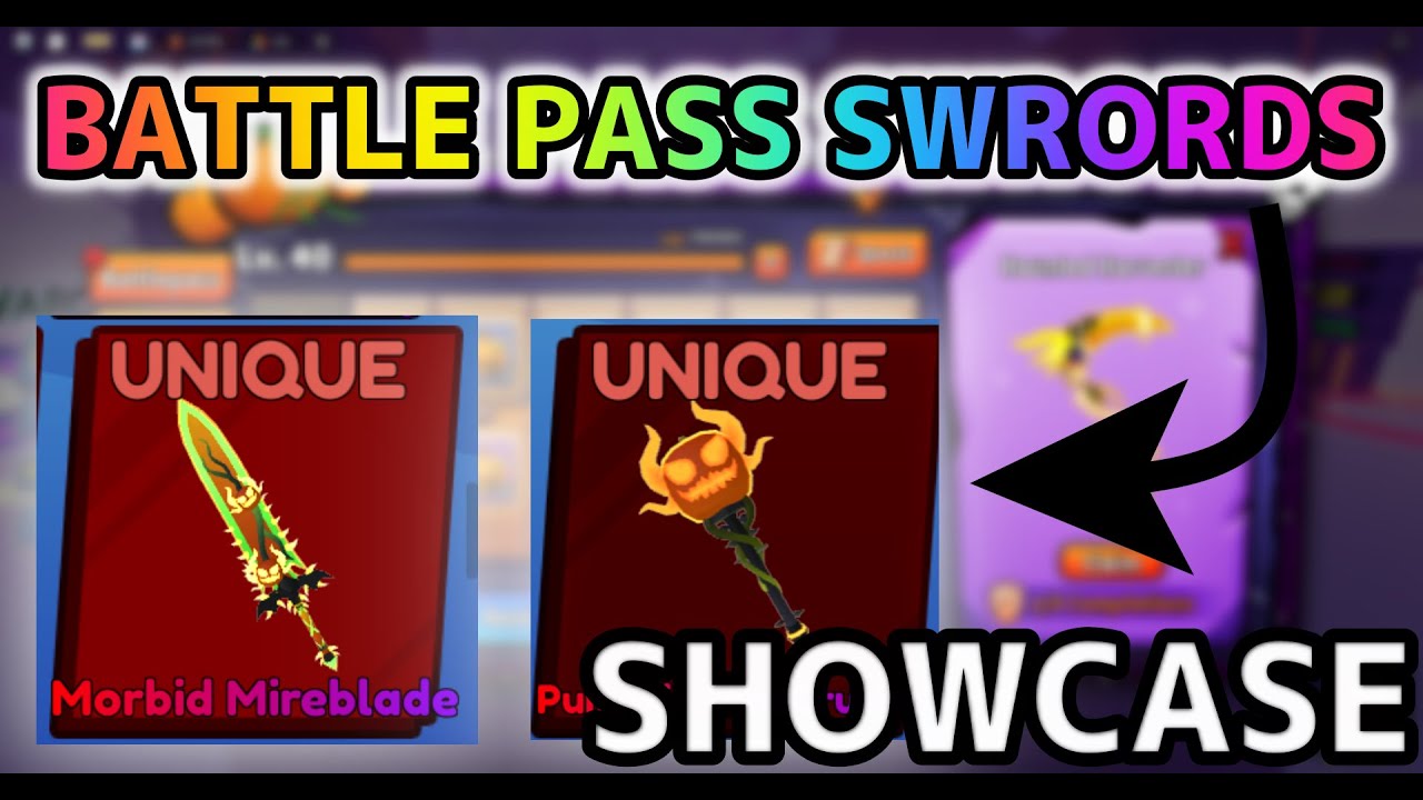 【Blade Ball】Showcasing Battlepass Swords!! (Morbid Mireblade, Pumpkin ...