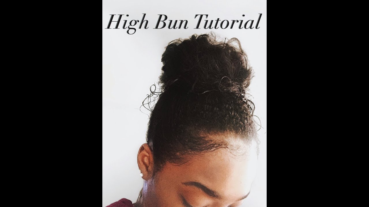 Natural Hair Bun Tutorial - YouTube