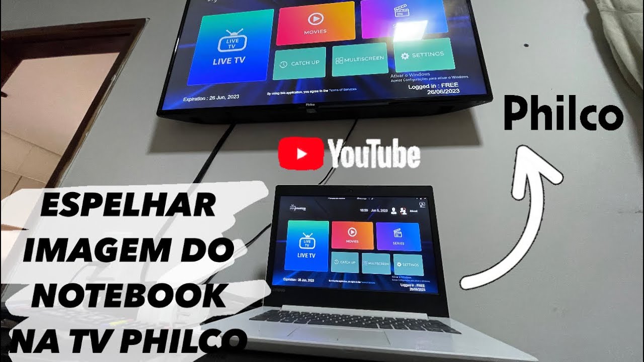 ESPELHAR - TRANSMITIR - DUPLICAR TELA DO NOTEBOOK PARA TV PHILCO ou TVs ...