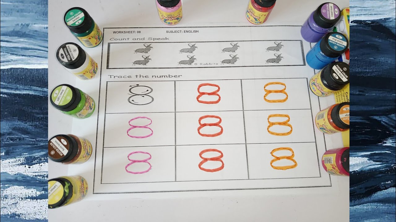 Counting | number 8 | eight | 123 - YouTube