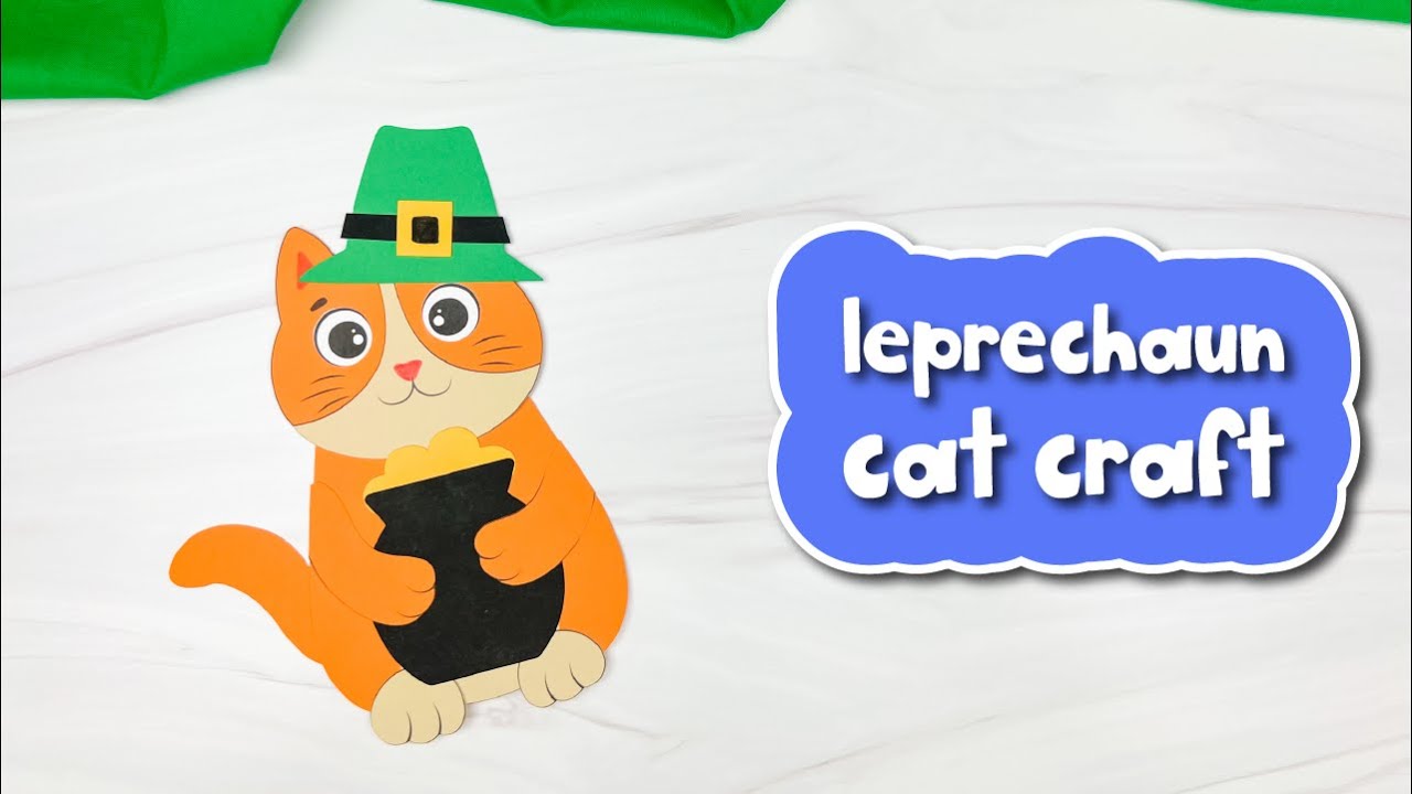 Cat Leprechaun Craft For Kids - YouTube