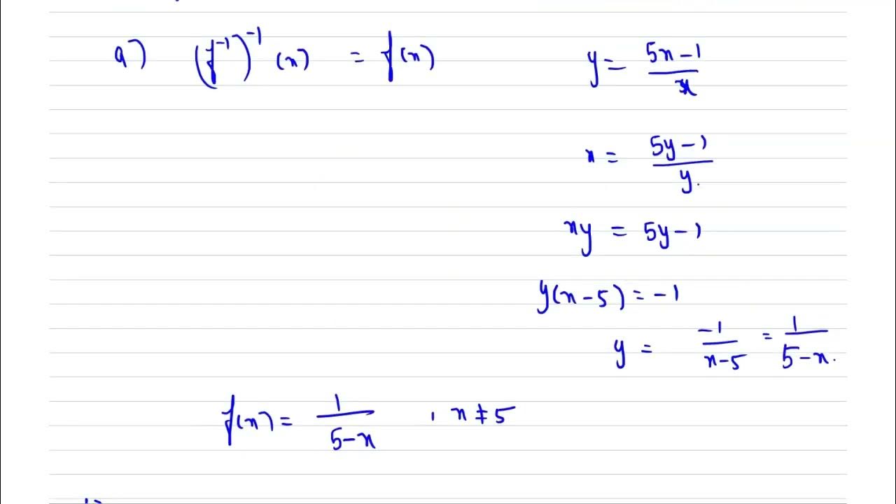 IGCSE-AS and A level-Chapter 2 -Inverse Functions-Exercise 2C(9)-The ...