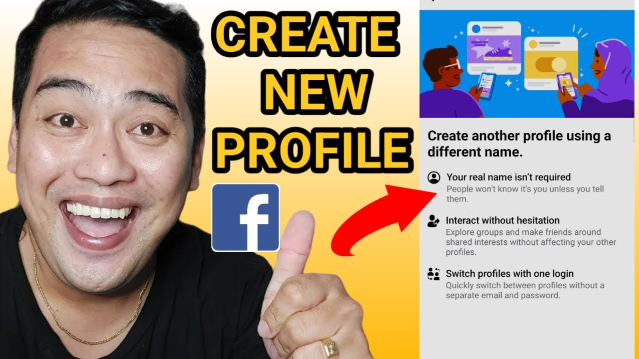 PAANO GUMAWA NG BAGONG PROFILE ACCOUNT SA FACEBOOK GAMIT IISANG PROFILE ...