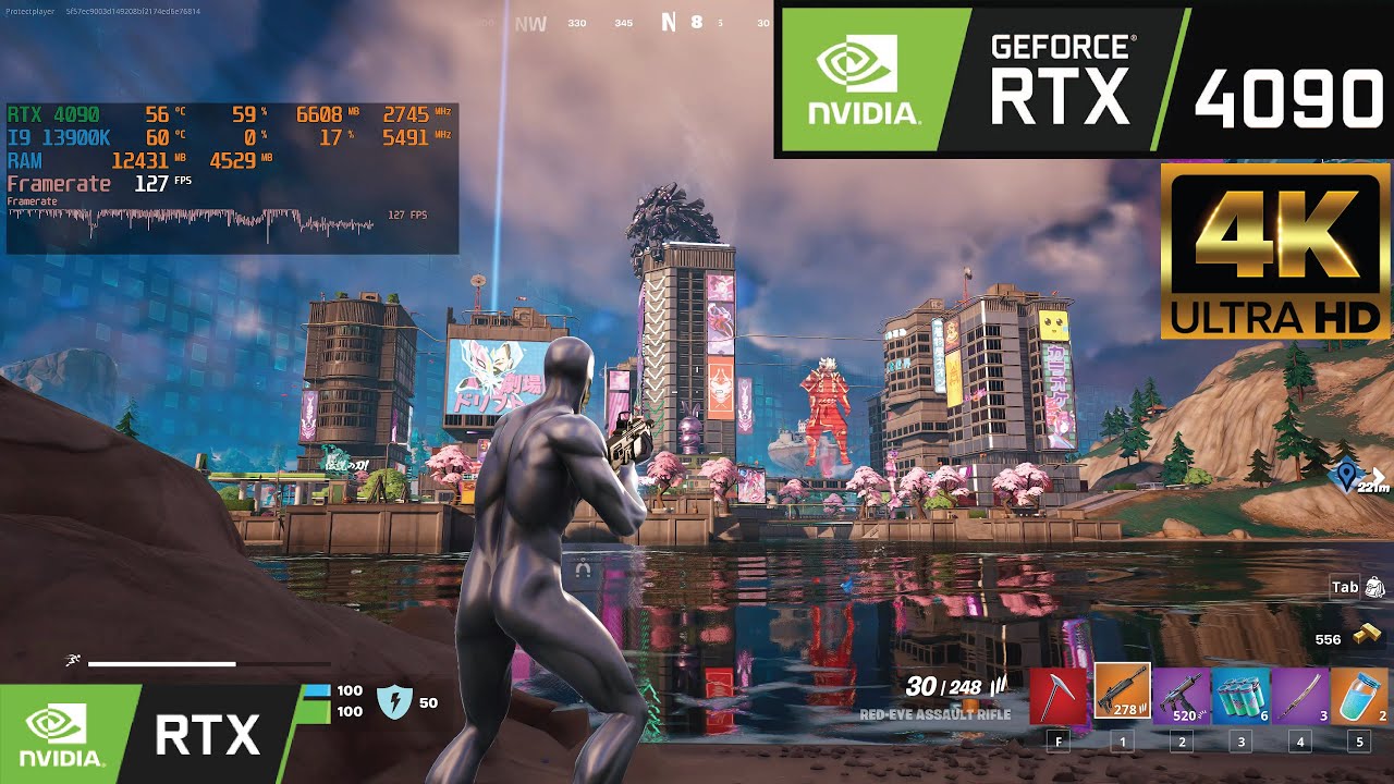 Fortnite : GeForce RTX 4090 [24GB] + i9 13900K [ 4K Ultra Graphics ...