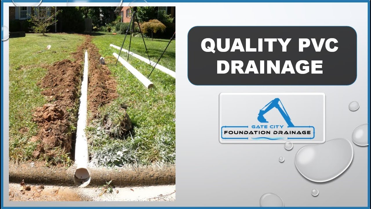 Installing a Quality PVC Drainage system to solve soggy yard - YouTube