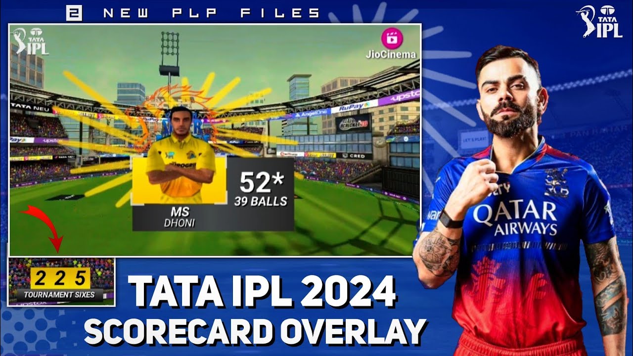 Tata IPL 2024 Scorecard Overlay | Another 2 New Plp File | Real Cricket ...