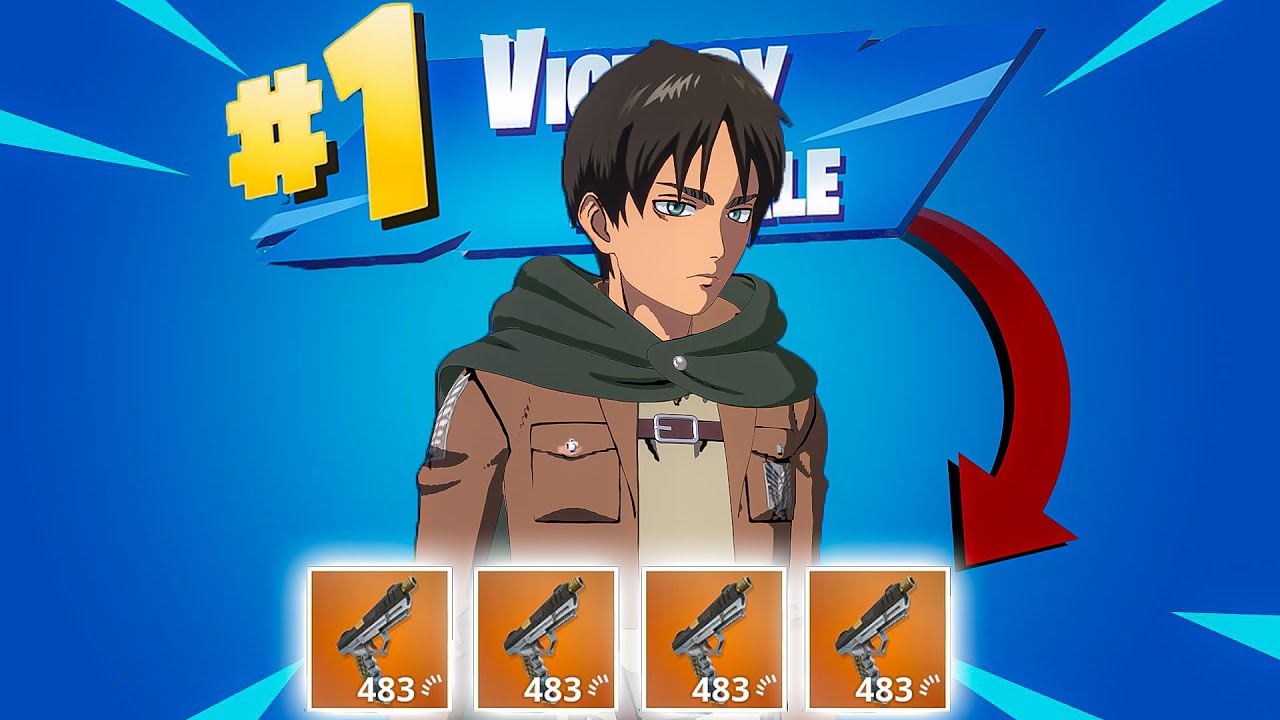High Kill But Only Pistols Challenge With Eren Yeager (Fornite) - YouTube
