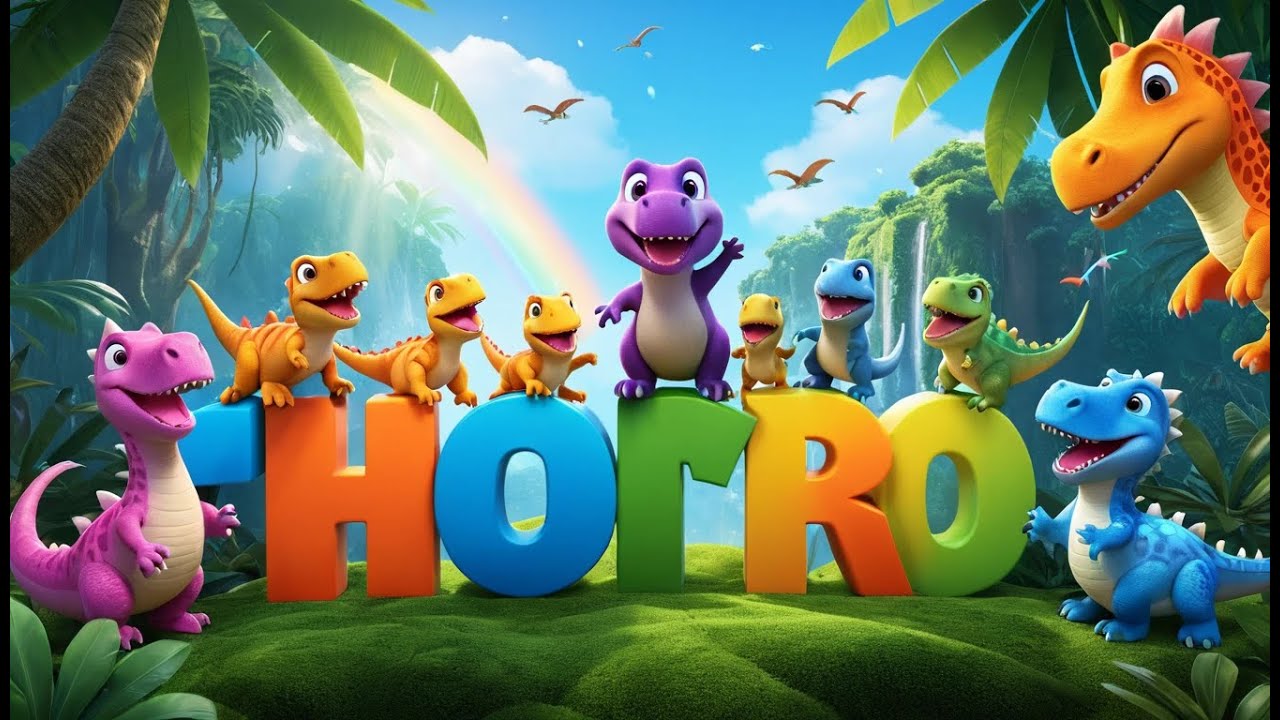 7 Tiny Dinosaurs Stomp Through the Jungle! | Fun Dinosaur Counting Song ...