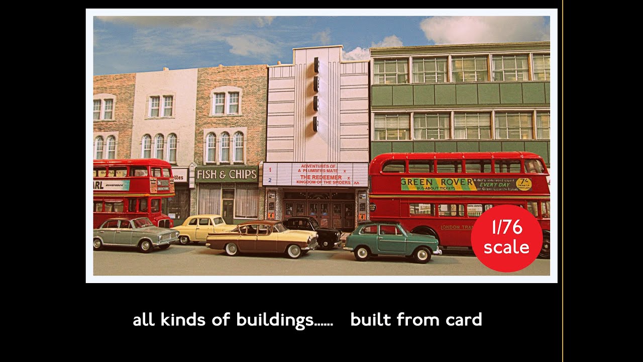 Kingsway card model buildings - YouTube