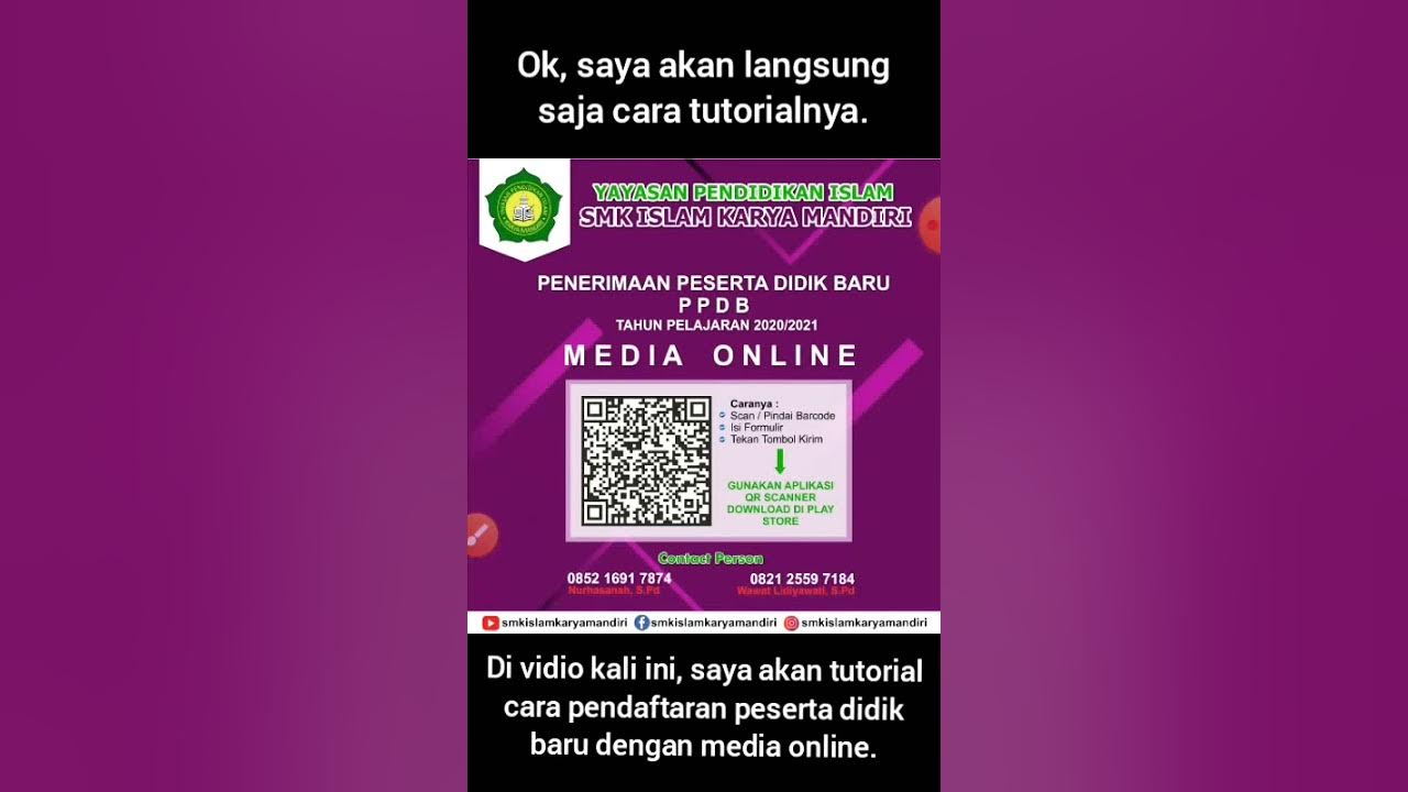 TUTORIAL CARA PENDAFTARAN ONLINE DENGAN SCAN QR - YouTube