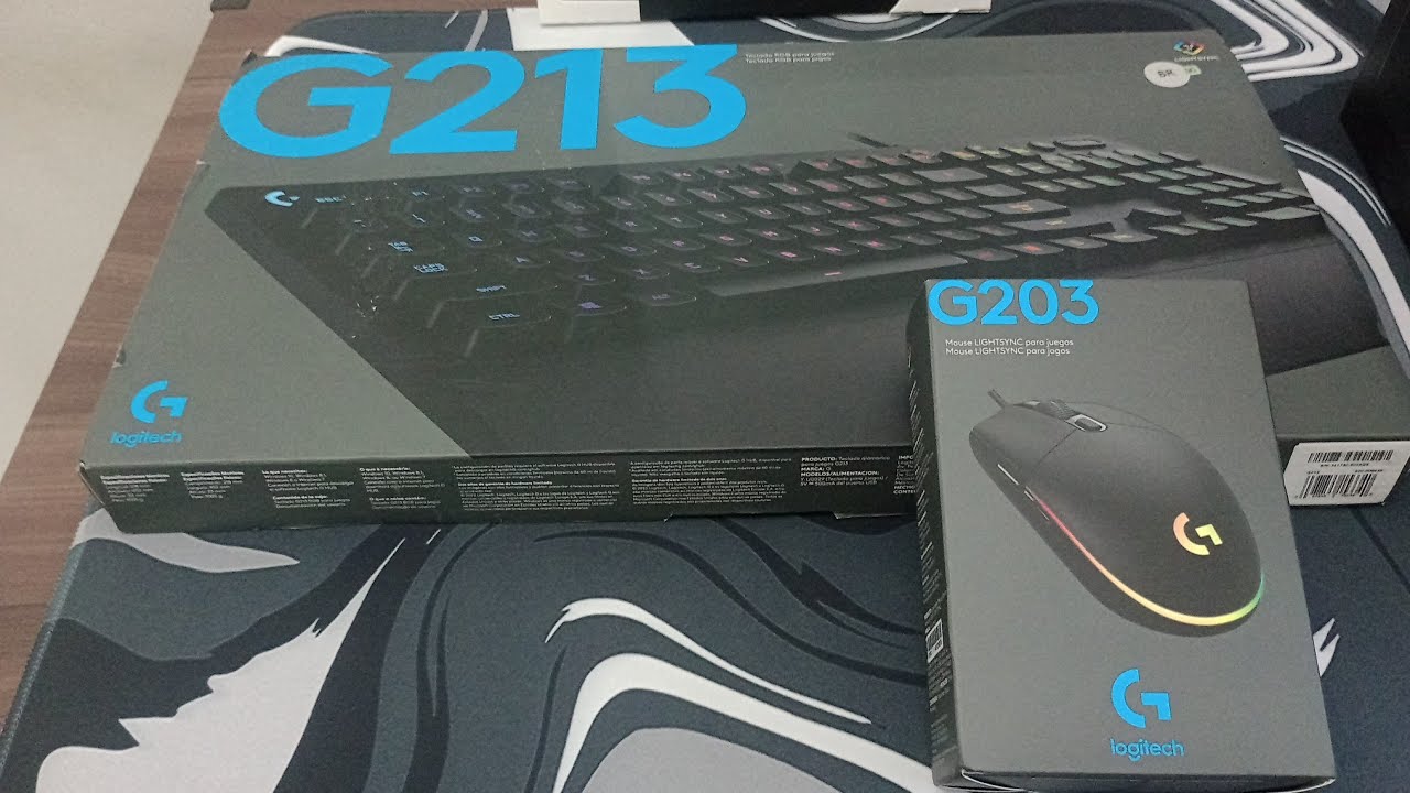Unboxing do teclado G213 e mouse G203 Logitech (Gamer) - YouTube
