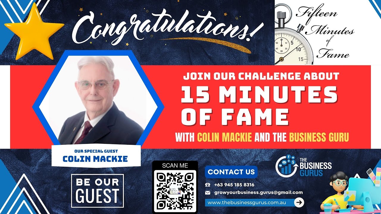 15 𝐌𝐢𝐧𝐮𝐭𝐞𝐬 𝐨𝐟 𝐅𝐚𝐦𝐞 𝐰𝐢𝐭𝐡 𝐂𝐨𝐥𝐢𝐧 𝐌𝐚𝐜𝐤𝐢𝐞 𝐚𝐧𝐝 𝐭𝐡𝐞 𝐁𝐮𝐬𝐢𝐧𝐞𝐬𝐬 𝐆𝐮𝐫𝐮 - YouTube
