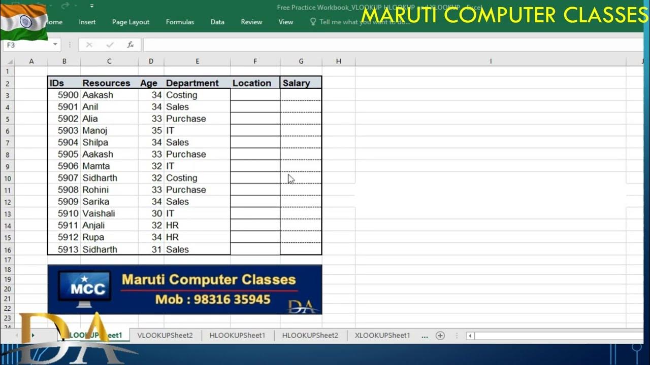 EXCEL vlookup part 1 - YouTube