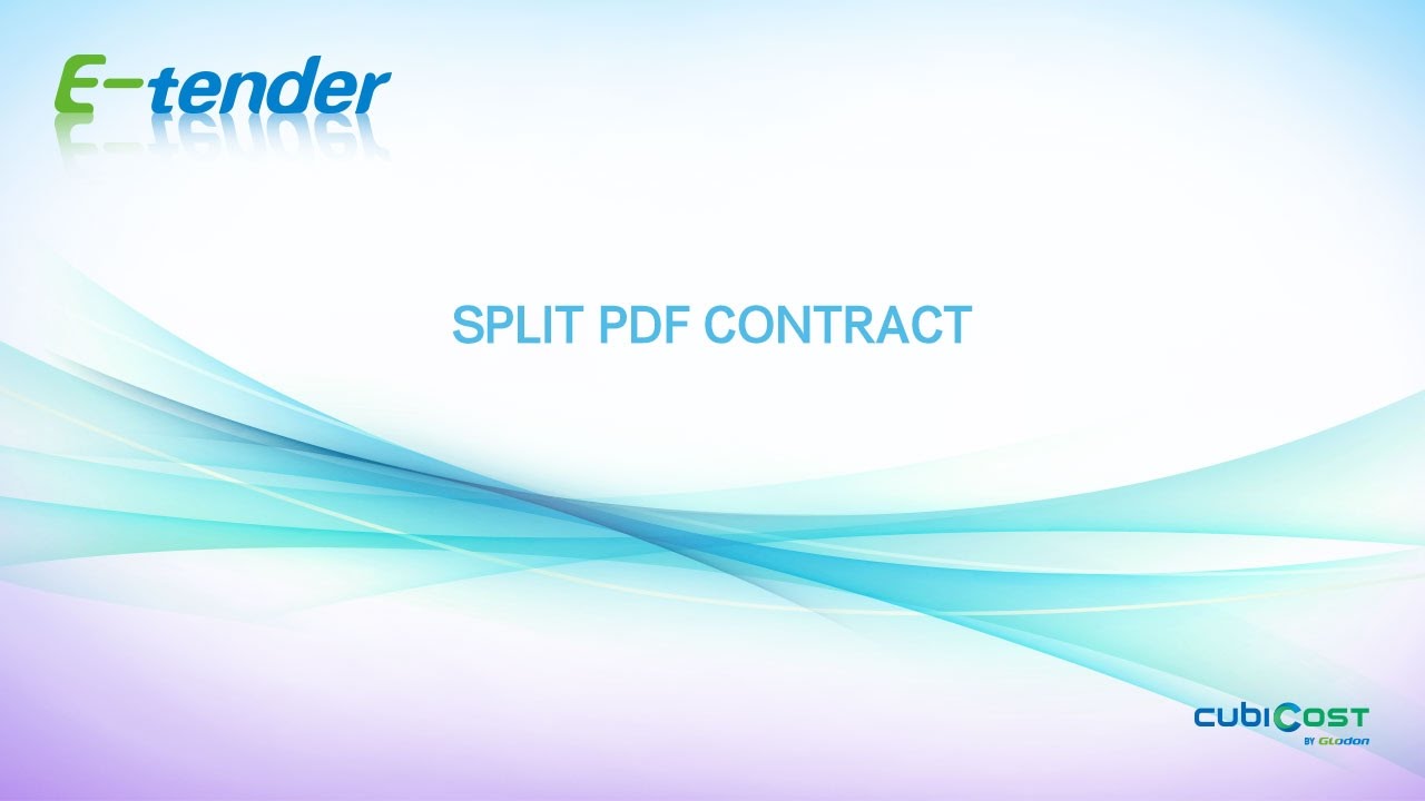 Split PDF Contract - YouTube