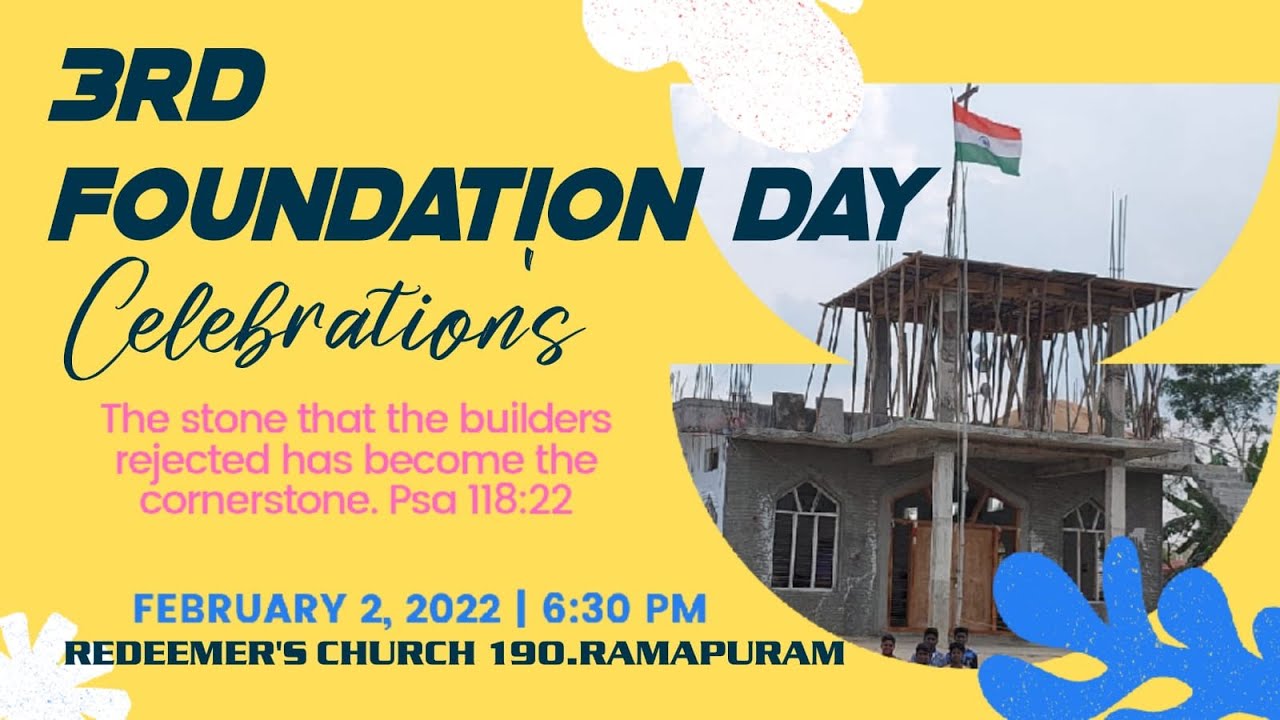 3rd Foundation Day Celebration's | 02.02.2022 | CSI Redeemer's Church ...