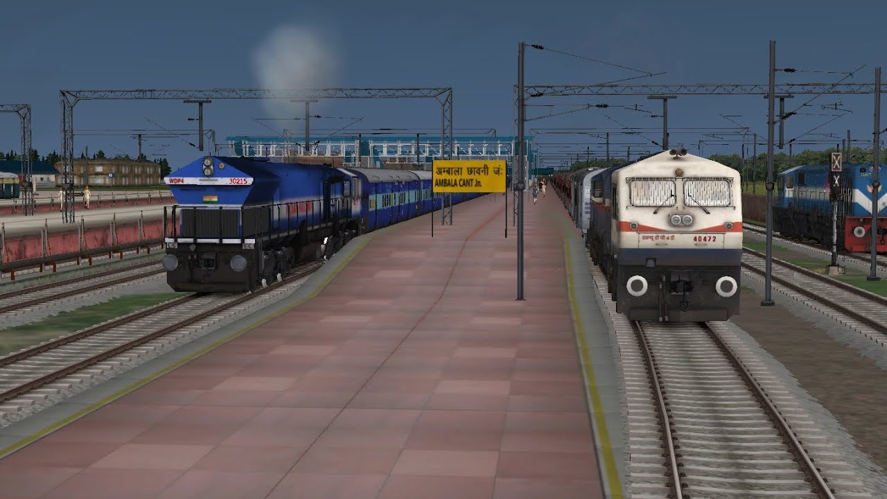 WDP 4 EXPRESS TRAIN AND OBOSIT WDG 4D YELLOW / TRAIN SIMULATOR ...