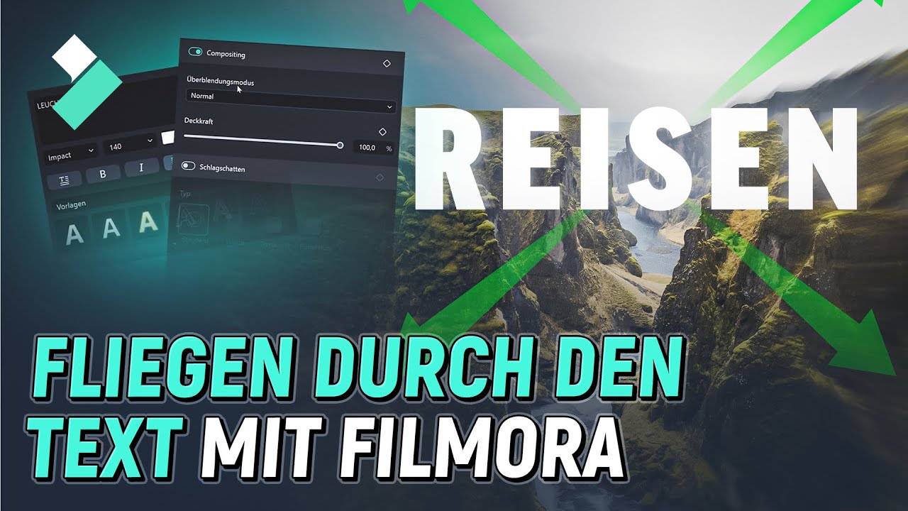 Flug mit der Drohne durch einen Text | Filmora Tutorial - YouTube