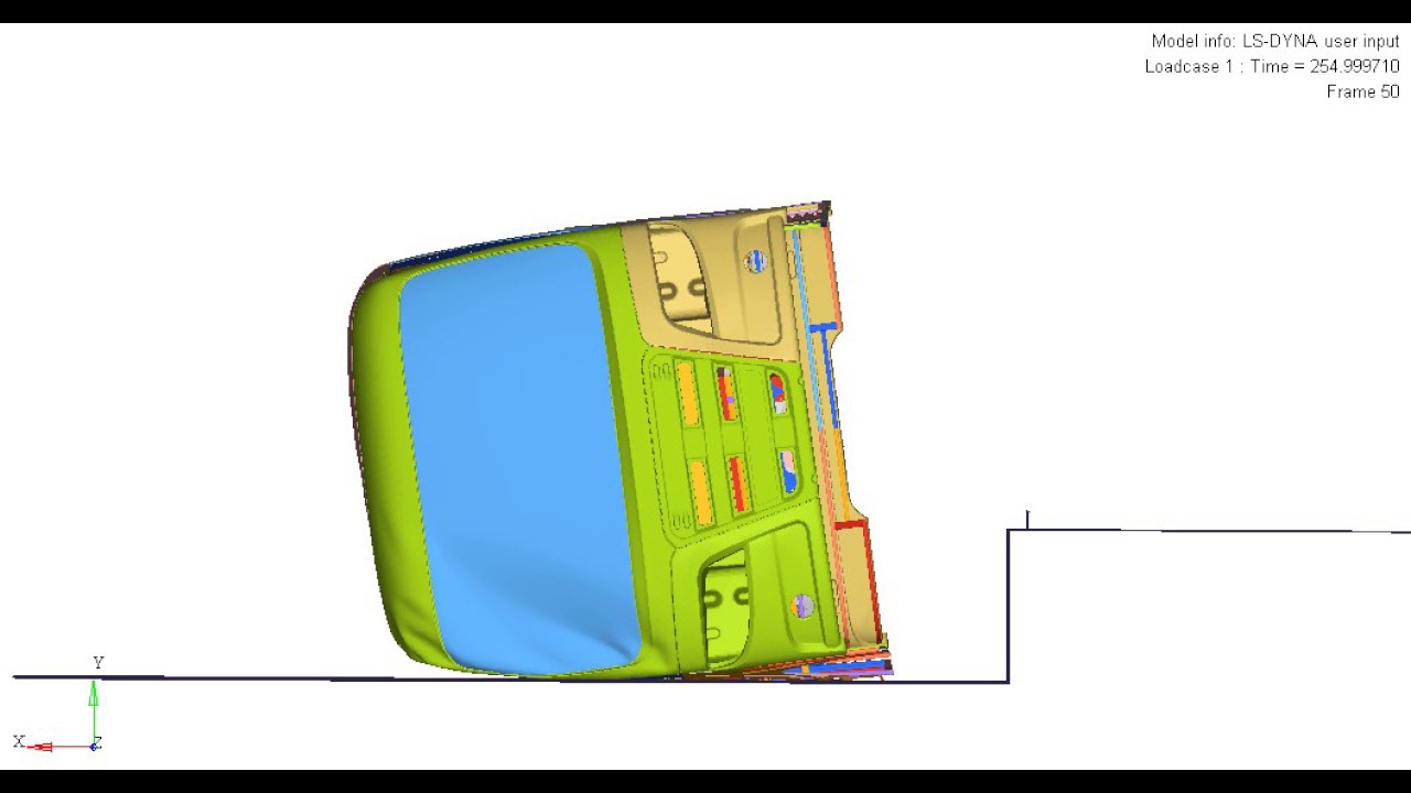 Bus roll-over test ECE R66.01 - LiAZ - front view - YouTube