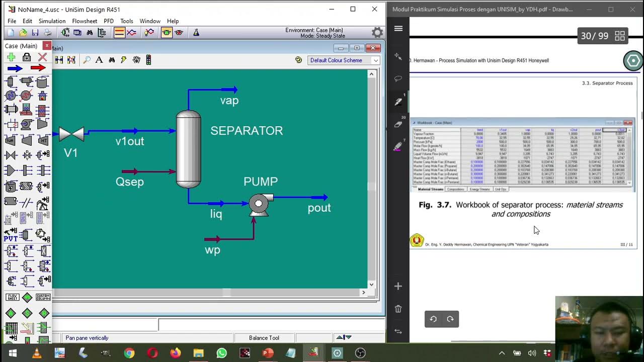 Praktikum Simulasi Proses UNISIM Design 451 - Separator Process - YouTube