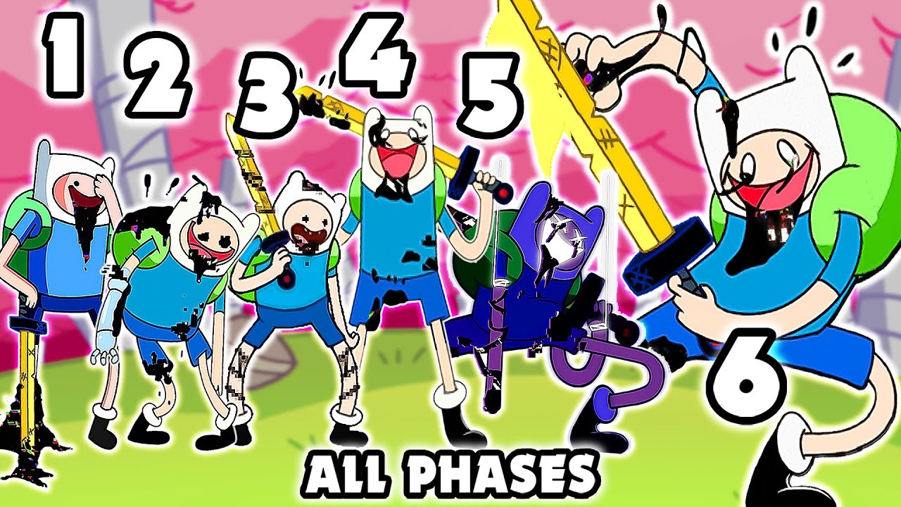 Pibby Finn ALL PHASES | Friday Night Funkin' Vs Glitched Finn | Pibby ...