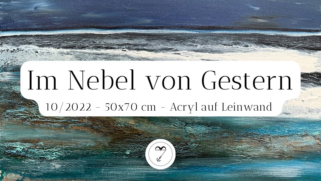 Abstrakt malen, MEER malen mit Acryl, Time Lapse Painting, Landschaft ...