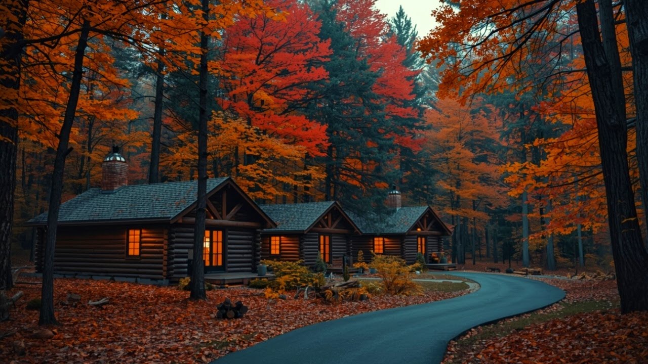 Calm Autumn Night 🍁 Beautiful Relaxing Music for Deep Sleep & Insomnia ...