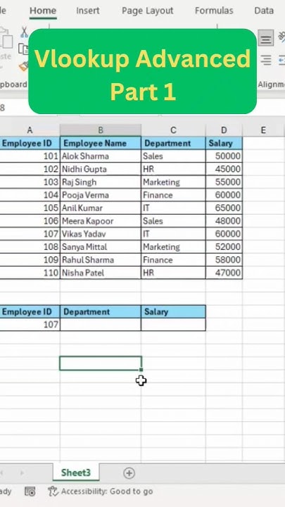 Vlookup Advance part 1 #vlookup #exceltips #exceltricks - YouTube