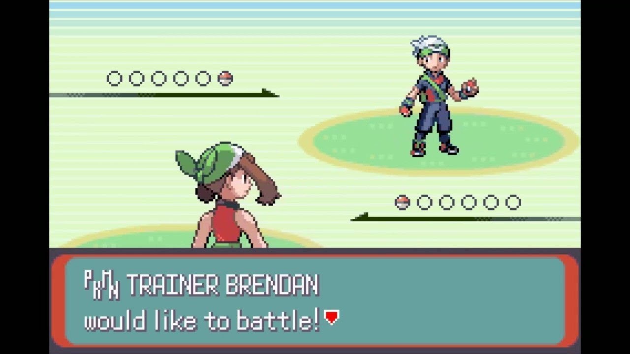 Pokémon Emerald - Rival Battle #1 (Route 103) - YouTube