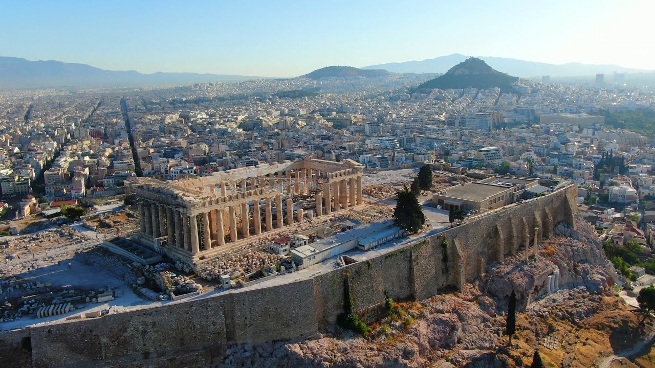 OVER THE ACROPOLIS - ATHENS GREECE (Drone Footage 4K) - YouTube