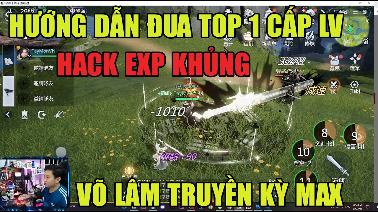 VÕ LÂM TRUYỀN KỲ MAX :HƯỚNG DẪN ĐUA TOP1 CẤP LV - BUNG EXP KHỦNG CHO AE ...
