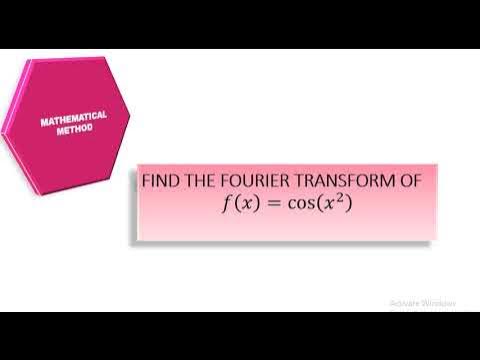 Find the Fourier Transform of f(x)=cos(x^2) || MATHEMATICAL METHOD|| IN URDU|| Nimra Habib - YouTube