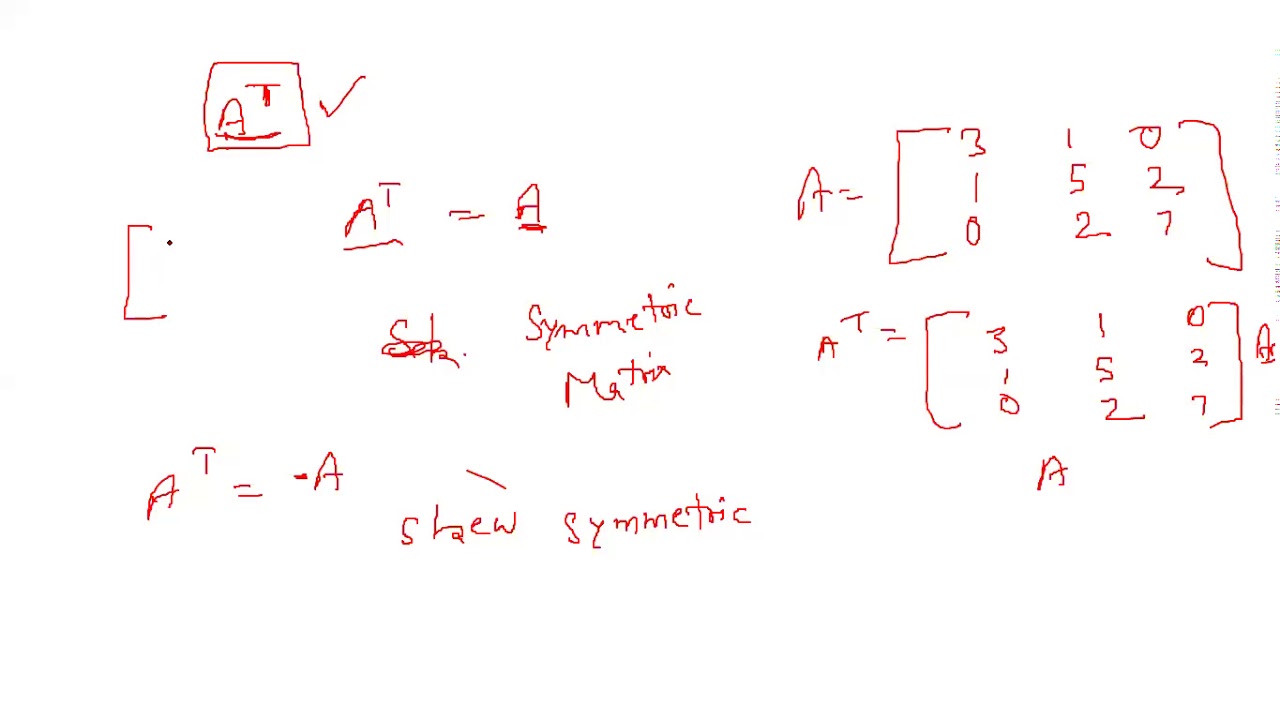 Problems On Transpose And Matrix Multiplication Symmetric And Skew