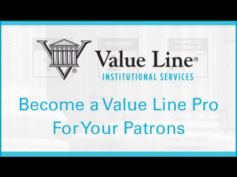 Library Webinar: Become a Value Line Pro for Your Patrons - YouTube