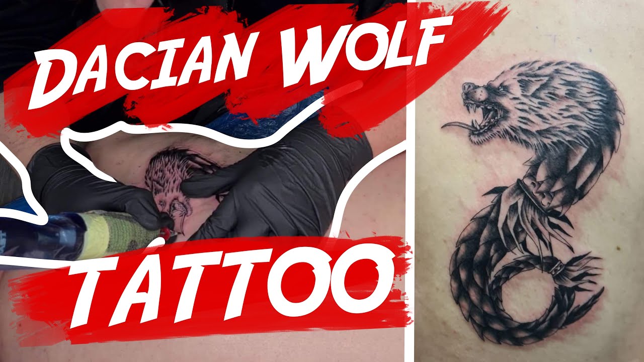 Dacian Wolf | Back Piece | Timelapse Tattoo - YouTube