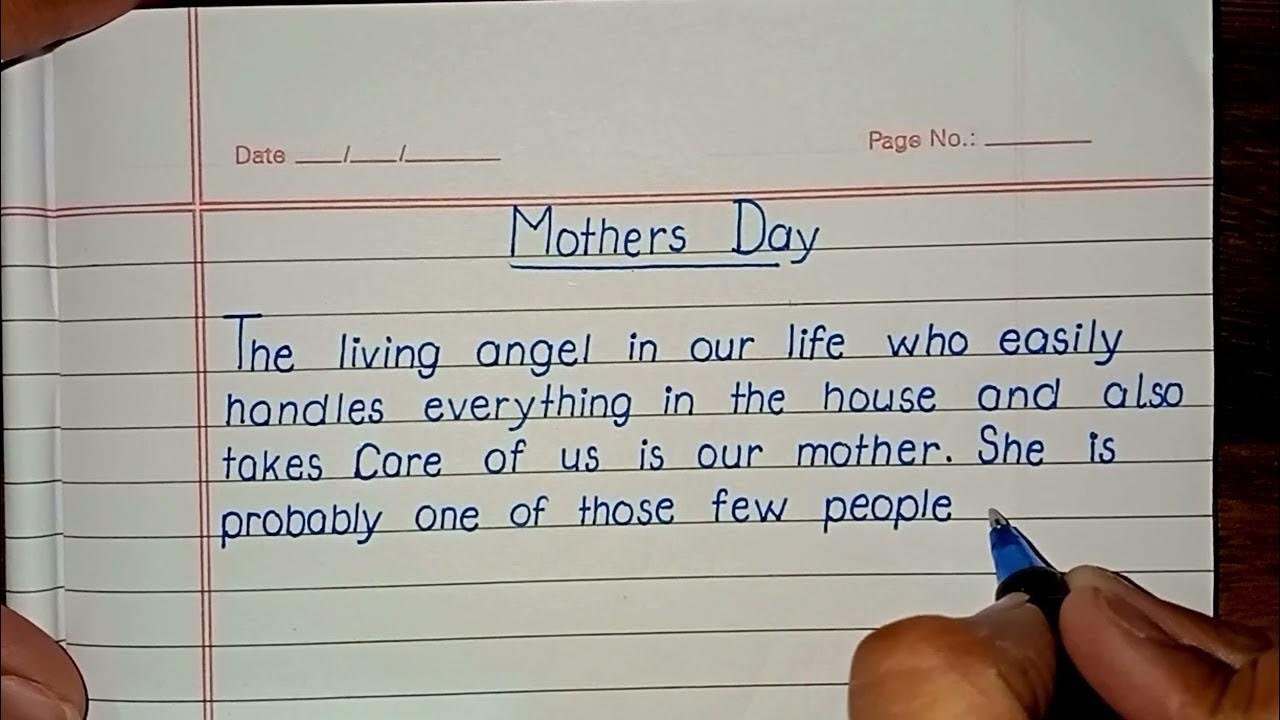 mother's day paragraph | neat and clean handwriting - YouTube