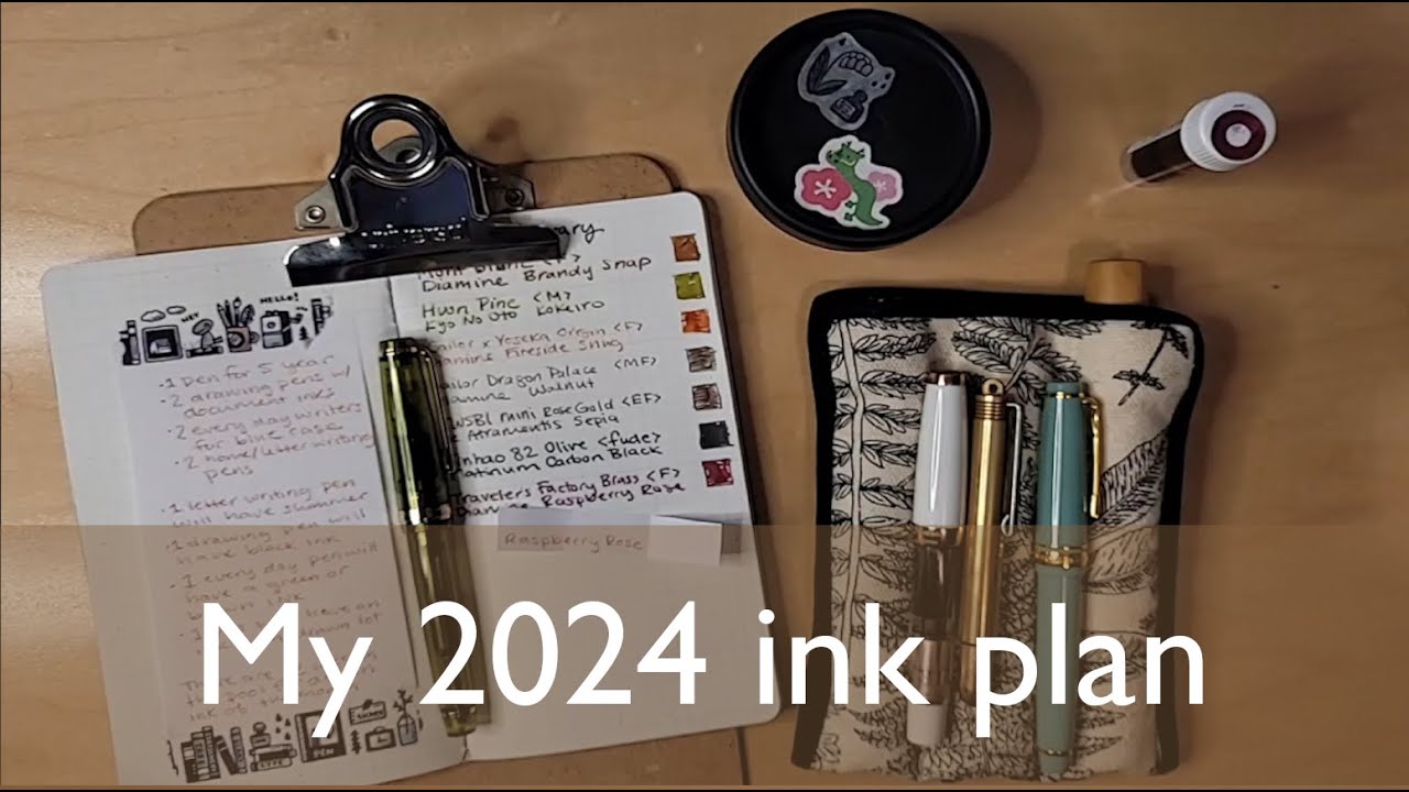 My 2024 ink plan and January currently inked - YouTube