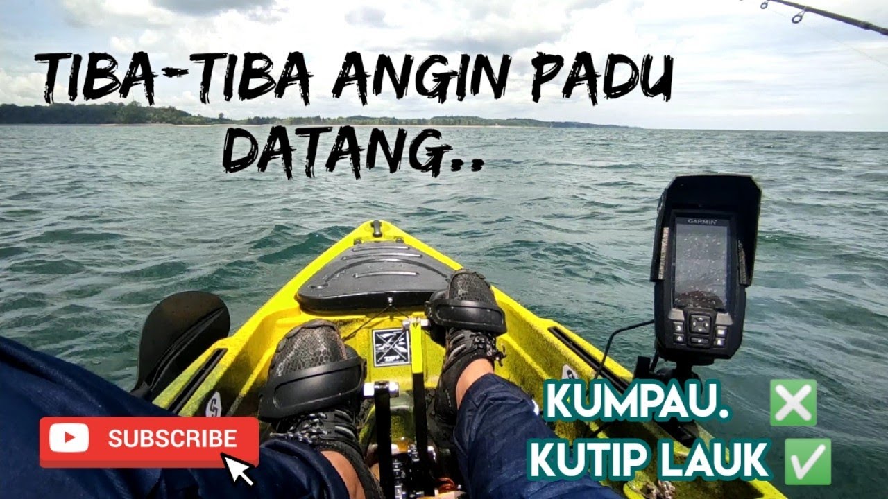 Sedang Asyik Kutip ikan, Angin padu datang.!! Kayak fishing Brunei ...