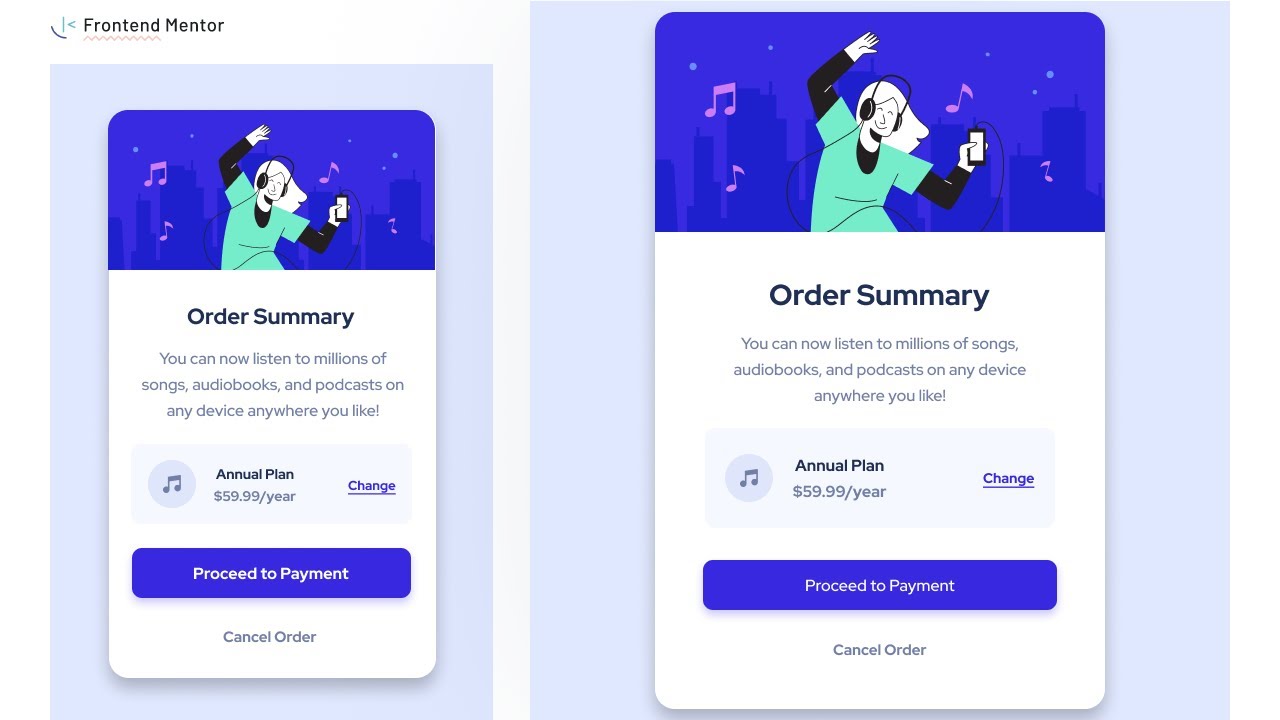Order Summary Card Frontend Mentor Challenge Youtube
