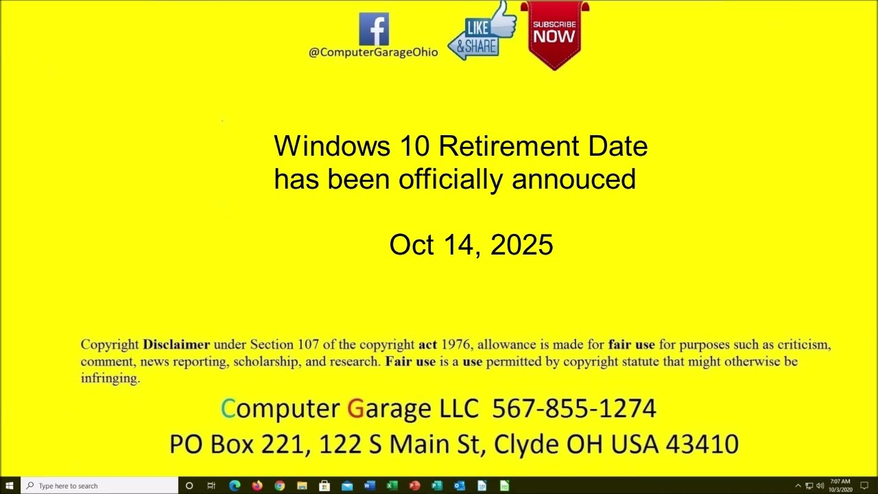 Windows 10 Retirement Date is Now Official - YouTube