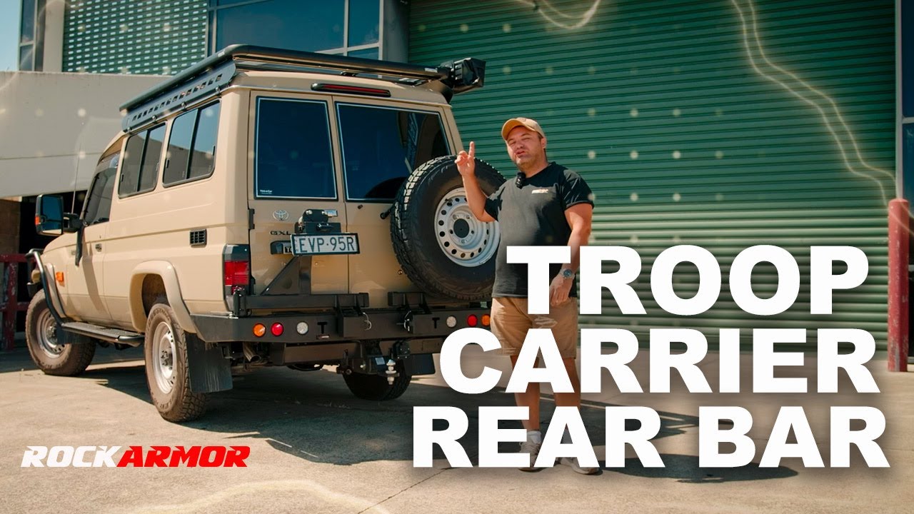 Troop Carrier Rear Bar Wheel Carrier (Suits 75/78 Series Landcruiser ...